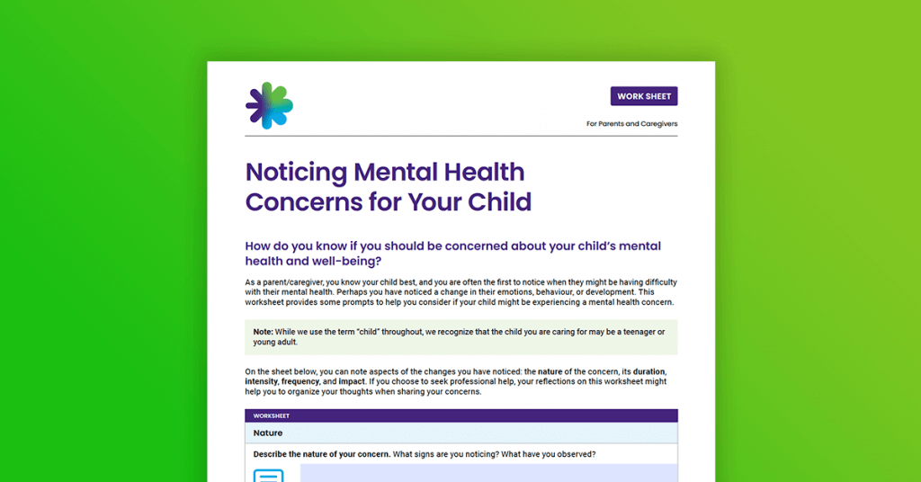 Noticing Mental Health Concerns for Your Child - School Mental Health ...